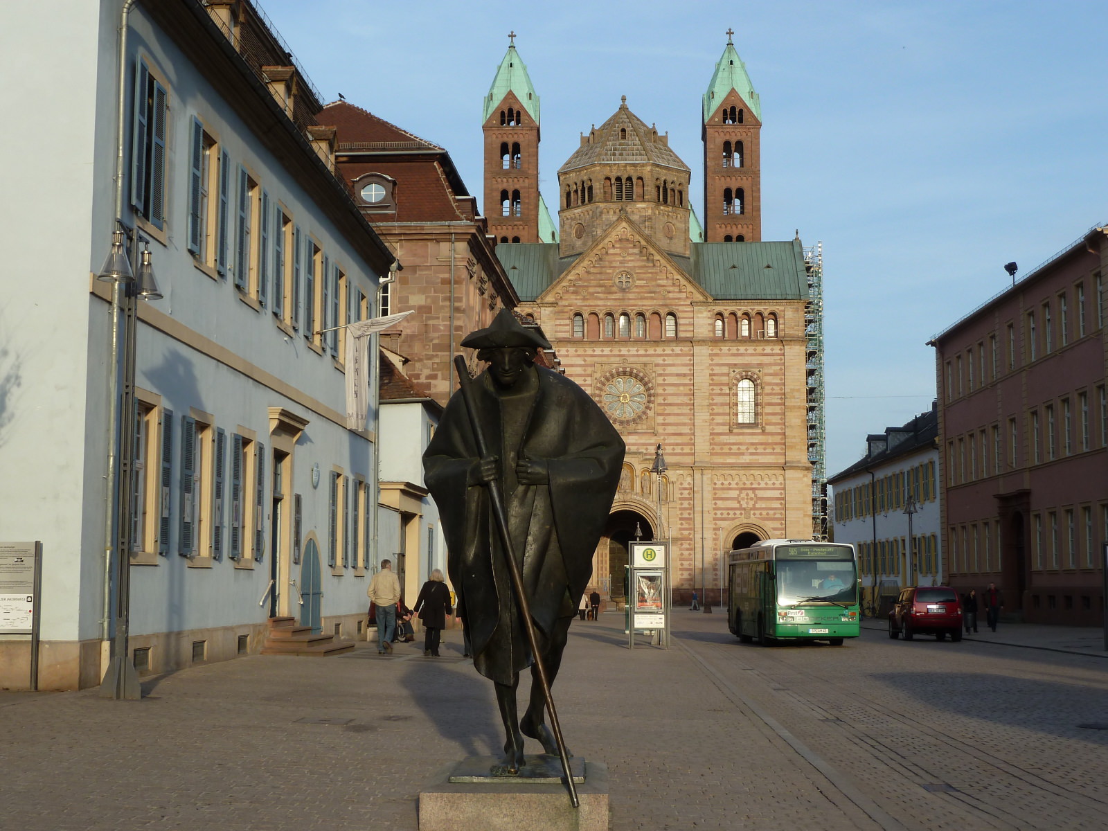 Speyer - Statue of a Pilgrim on St. James Way